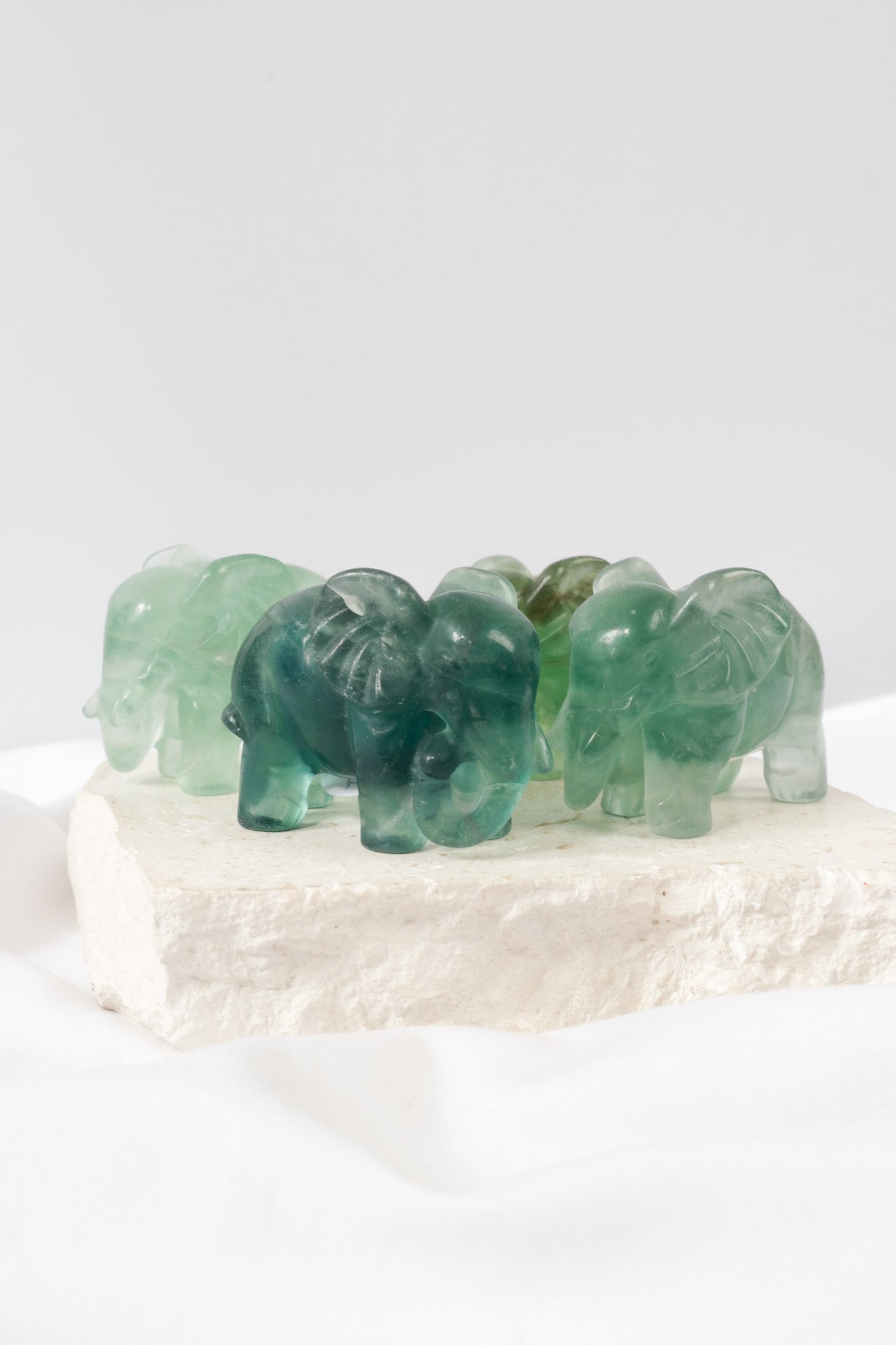 Fluorite Elephant Carving – Stones of Virtue