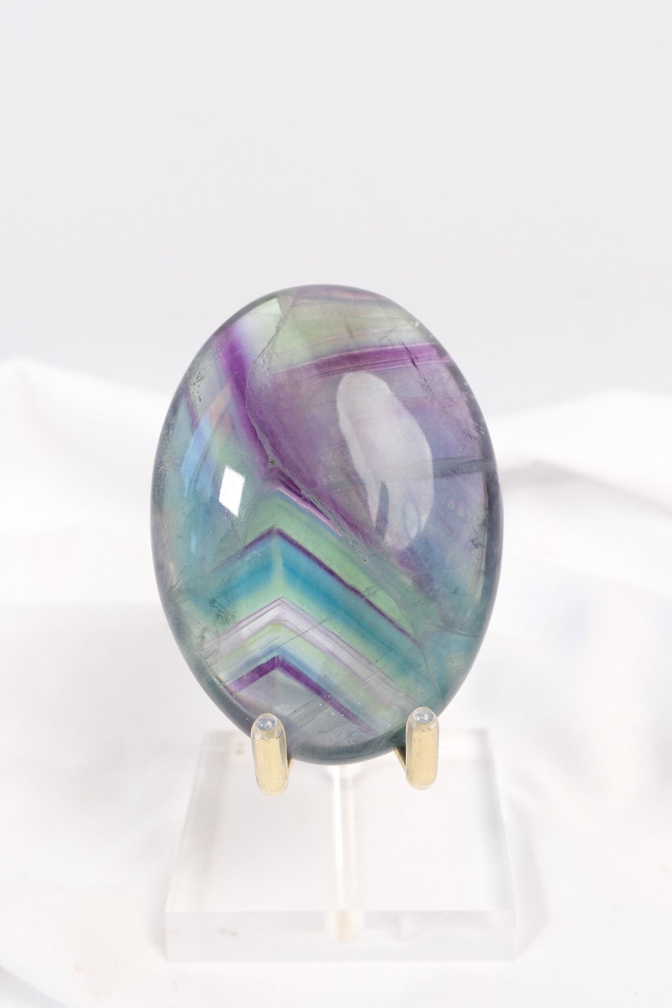 Rainbow Fluorite Palmstone – Stones of Virtue