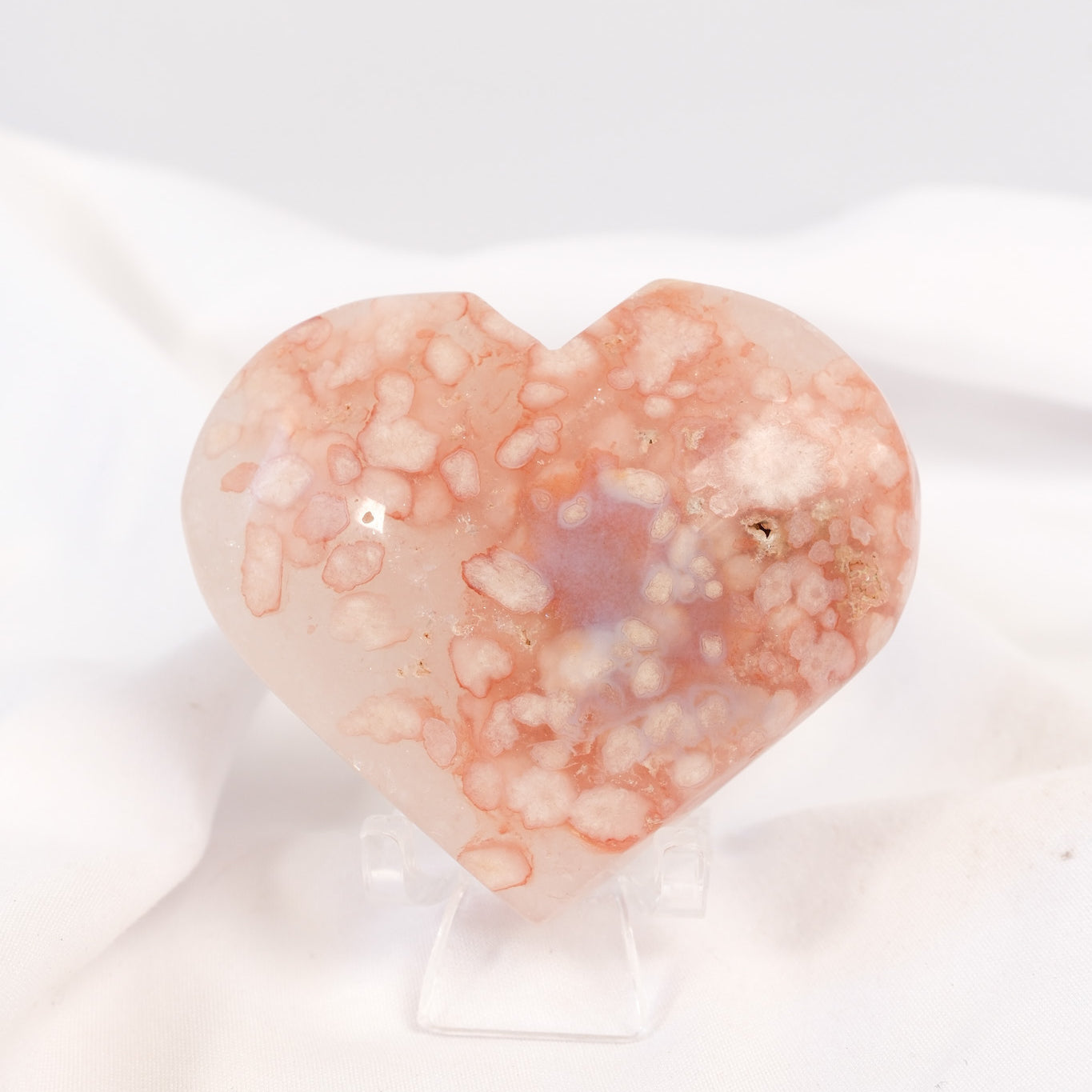 Flower Agate Heart – Stones of Virtue
